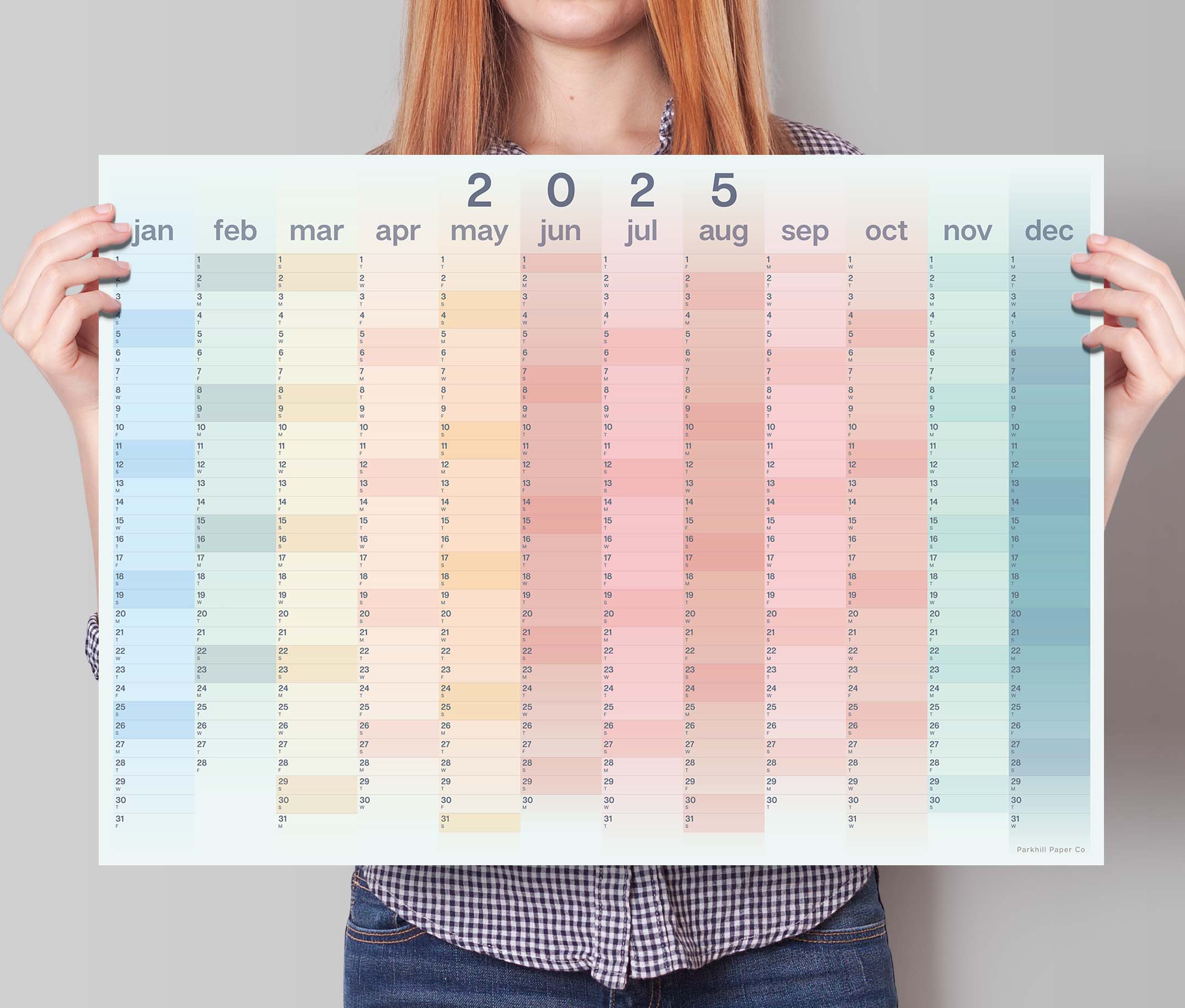 2025 Gradient Colours Wall Planner, A2 Size, Landscape Format ...